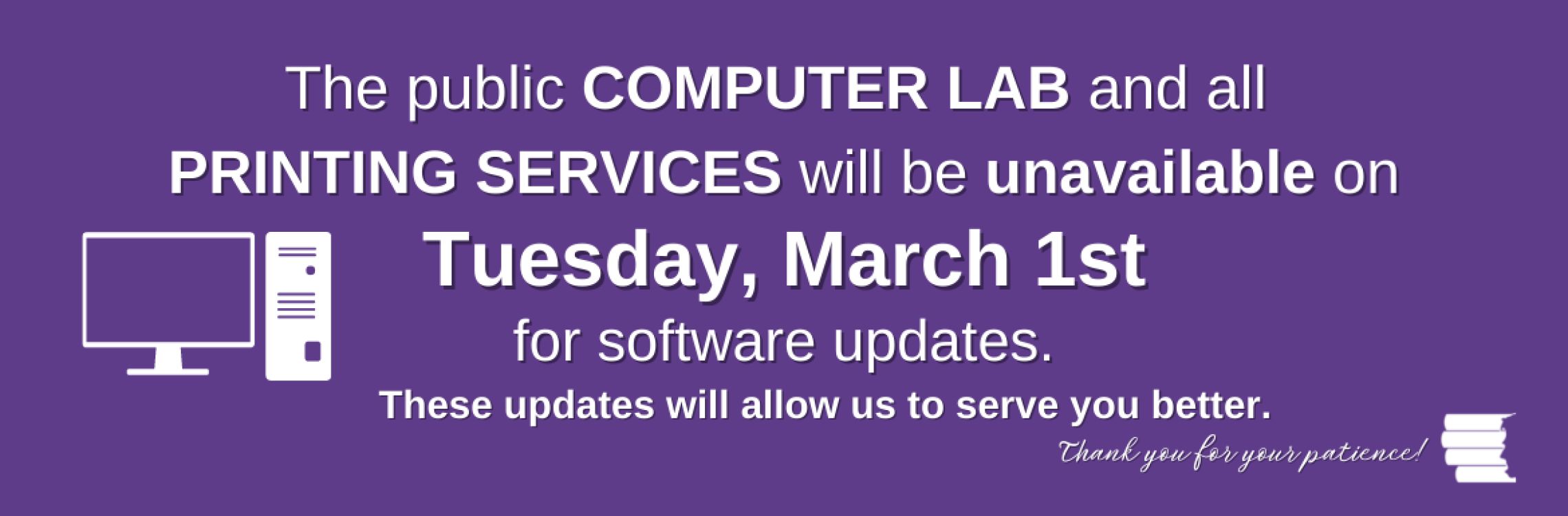 Computer lab unavailable | Lincoln Library